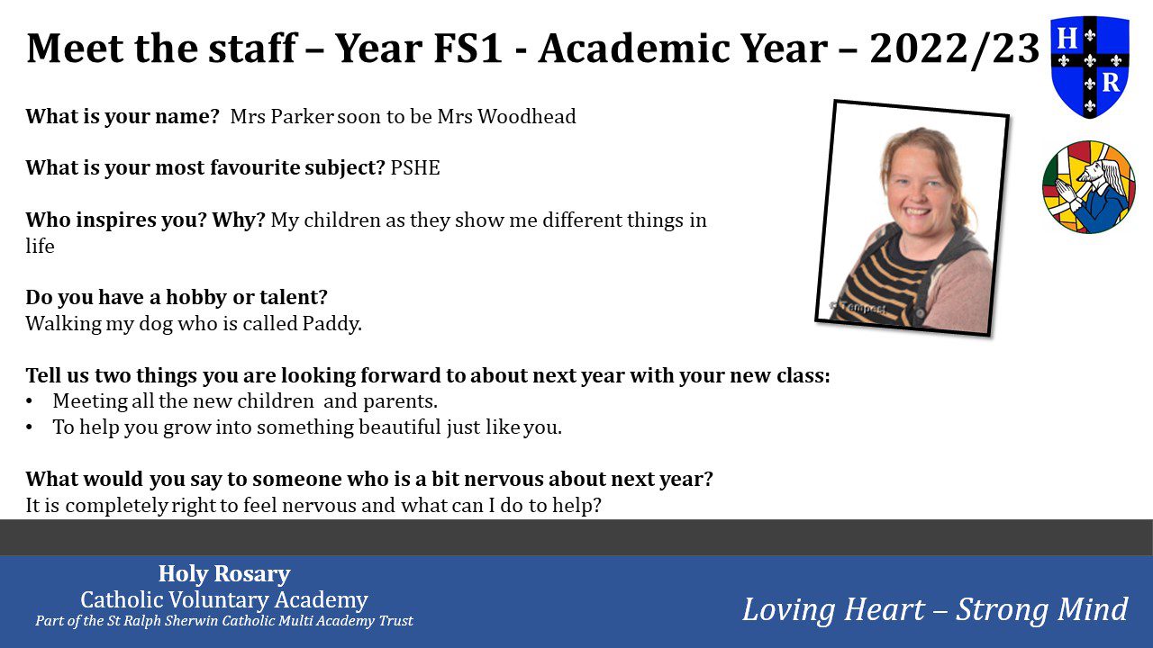 Meet Our Staff - Holy Rosary Catholic Voluntary Academy